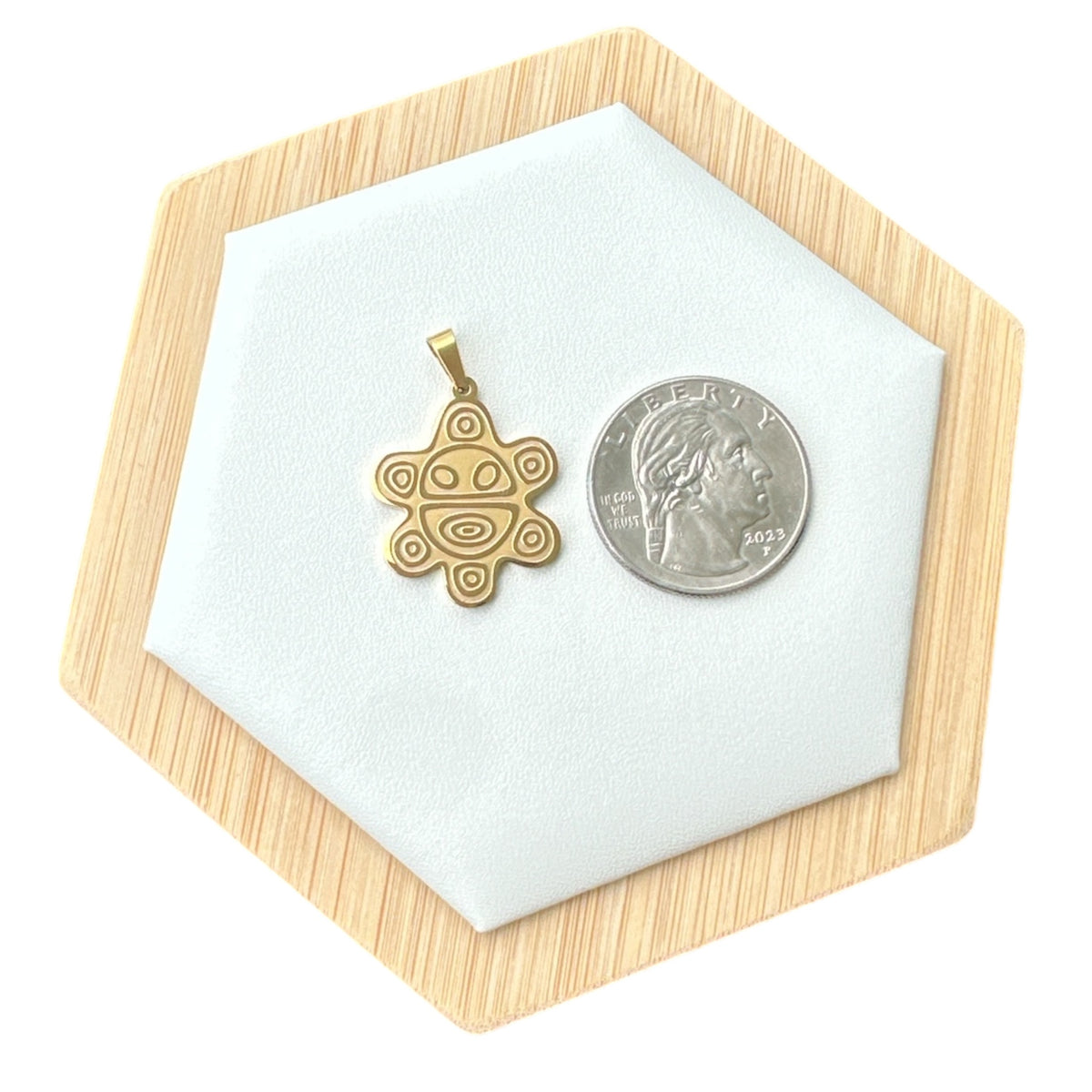 Collar Sol Taino Dorado (Mediano) – Bisuteria Moderna PR